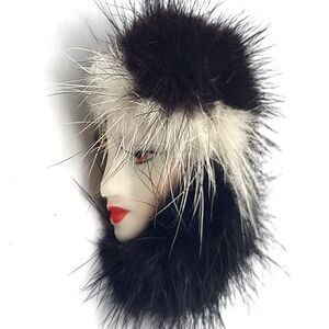 Estate | Jewelry | Unique Genuine Fluffy Fox Fur Woman Brooch C 98s 2in ...